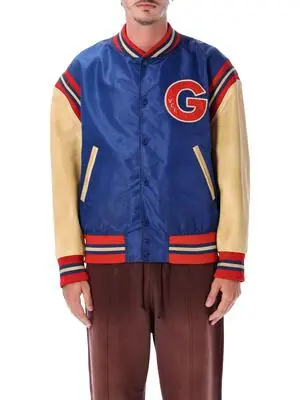 GOLDEN GOOSE Golden Goose Varsity Jacket Blue/natural/red