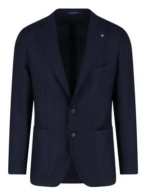 Tagliatore Tailored Single-breasted Blazer With Notch Lapel - Blue