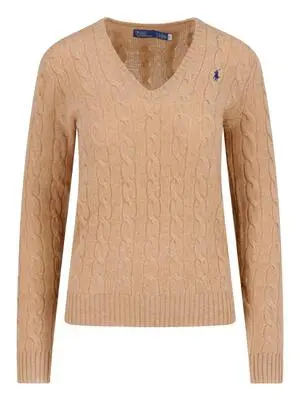 Polo Ralph Lauren Polo Ralph Lauren Wool-Cashmere Crewneck Sweater Beige
