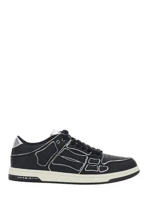 Amiri Front Lace-up Leather Sneakers - Nero