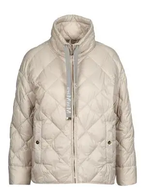 Max Mara Quilted Zip-up Coat - Beige