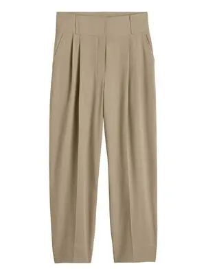 TOTEME Pleated Viscose-wool Trousers - Beige