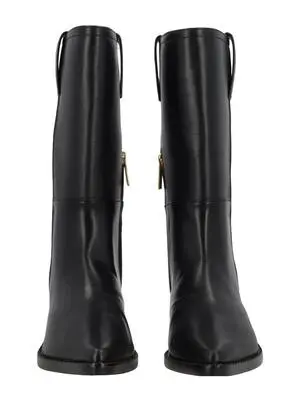 Michael Kors Leather Zip-up Chelsea Boots - Black