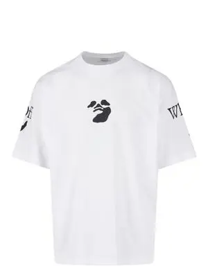 Off-White 100% Cotton Logo T-shirt - White