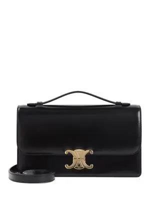 Celine Medium Folio Calf Leather Shoulder Bag - Black