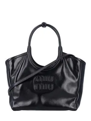 Miu Miu Mini Handbag With Gold-tone Hardware - Nero