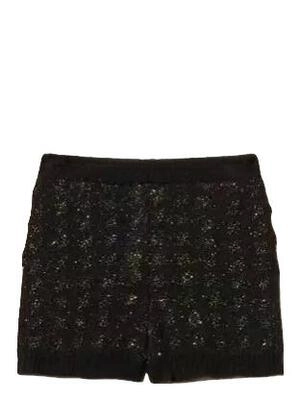TWINSET Jacquard-knit Houndstooth Shorts - Black