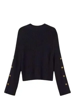 TWINSET Knit Top With Button Detailing - Black