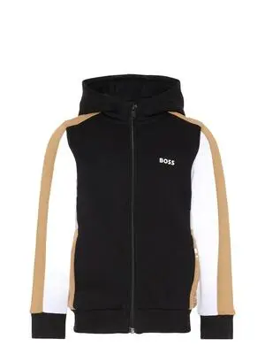Hugo Boss Colorblock Zip Hoodie - Black