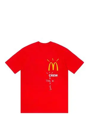 TRAVIS SCOTT Travis Scott X Mcdonald's Crew T-shirt 'red' Red