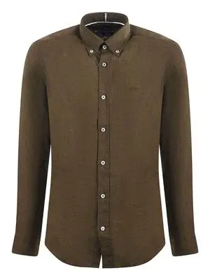 HUGO BOSS Boss Hugo Boss Button-Up Curved Hem Shirt