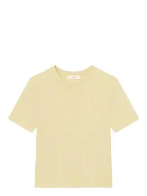 FRAME Crewneck Short Sleeve T-shirt - Cream