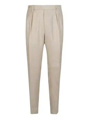 Brioni Casual Pants With Waistband - Nude