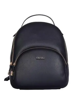Liu Jo Zipped Backpack With Top Handle And Adjustable Shoulder Strap - Black