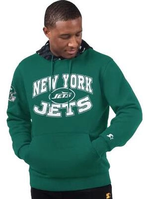 STARTER New York Jets Thursday Night Gridiron Pullover Hoodie - Green