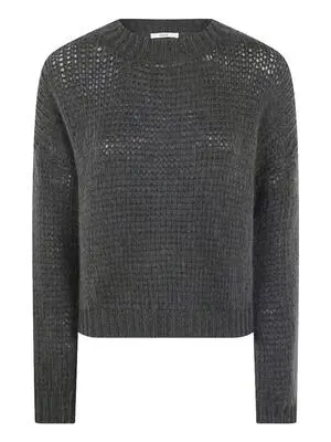 NUUR Nuur Open-Knit Round-Neck Sweater