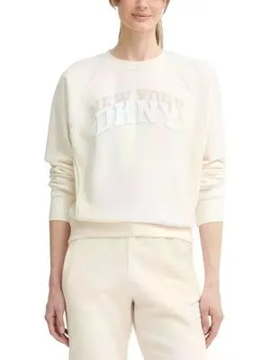 Dkny Logo Patch Raglan Sleeve Sweatshirt - Neutrals