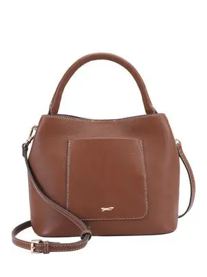 Paul Costelloe Paul Costelloe Rosa Leather Shoulder Bag Brown