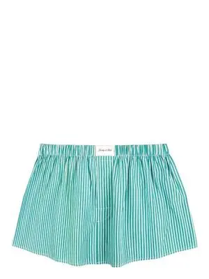 SPORTY & RICH Signature Logo Poplin Mini Skirt - Green