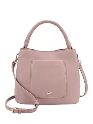 Paul Costelloe Rosa Leather Handheld Shoulder Bag - Pink