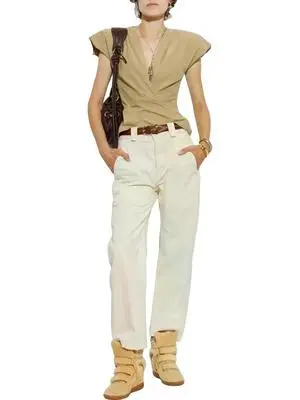 Isabel Marant Étoile ISABEL MARANT Nadrine V-Neck Top Neutrals
