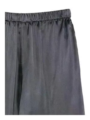 Carine Gilson Satin Wide-leg Trousers - Grey
