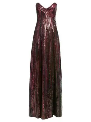 Elie Saab Sequin-embellishment Maxi Dress - Red