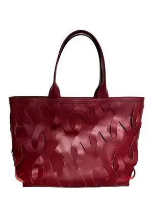 KATA SZEGEDI Woven Leather Tote Bag - Red