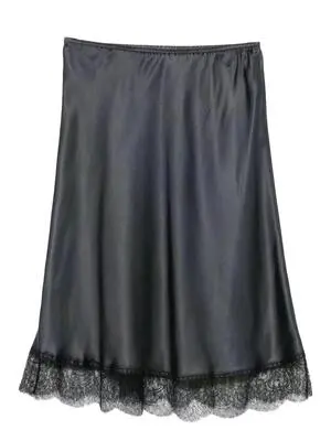 CARINE GILSON Carine Gilson Lace Trim Skirt