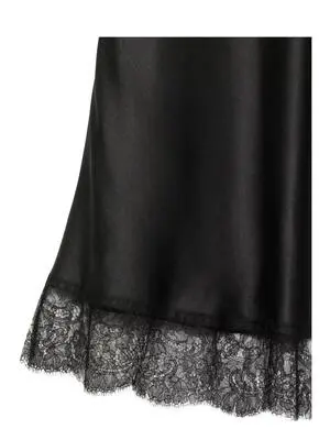 Carine Gilson Lace Trim Skirt - Black