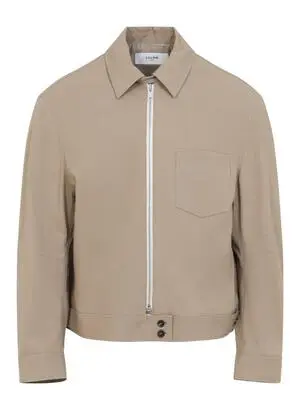 Celine Cotton Jacket With Triomphe Appliqu - Multicolor