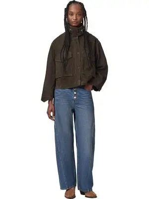 ALLSAINTS Carter Barrel Leg Denim Jeans - Blue