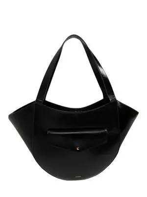 WANDLER Hortensia Slouch Tote Handbag - Black
