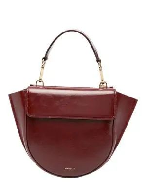 WANDLER Hortensia Mini Shoulder Bag In Calf Leather - Red
