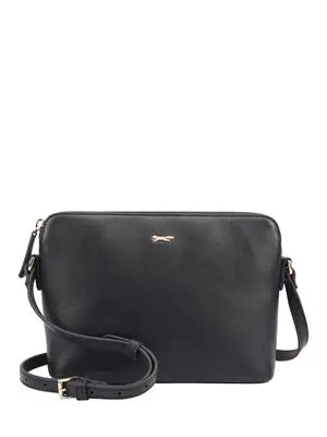 Paul Costelloe Lenya Leather Crossbody Bag - Black