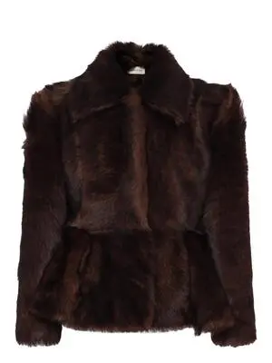 Magda Butrym Relaxed Shearling Jacket - Brown