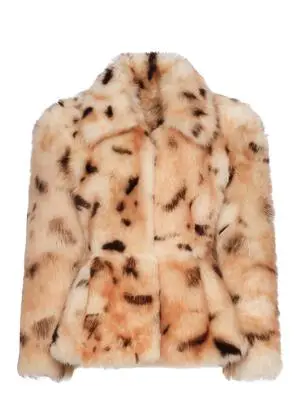 Magda Butrym Printed Shearling Jacket - Neutral