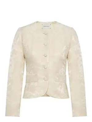 Magda Butrym Patterned Linen-silk Jacket - Ivory
