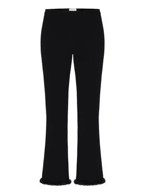 Magda Butrym Mid-rise Stretch-wool Flared Pants - Black