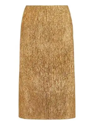 Magda Butrym Mid-rise Metallic Midi Skirt - Gold