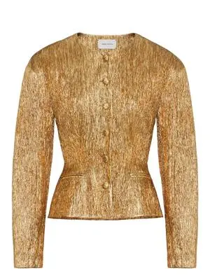 Magda Butrym Metallic Tailored Jacket - Gold