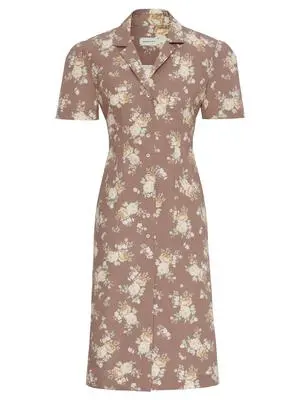 Magda Butrym Cotton Button-up Midi Dress - Floral