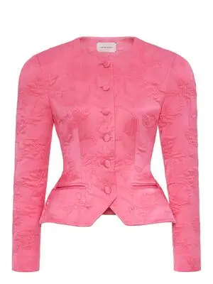 Magda Butrym Quilted Cotton-blend Jacket - Pink