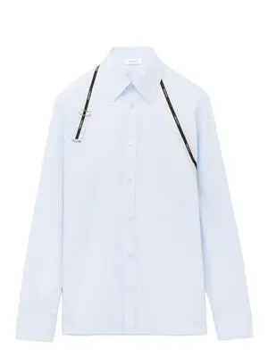 Alexander McQueen Logo Harness Shirt - Light Blue