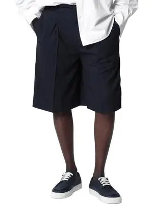 PT TORINO Tailored Cotton Bermuda Shorts - Blue