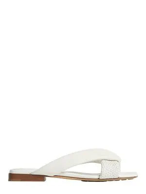 Bottega Veneta Riva Flat Mule - Alabaster