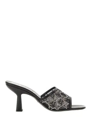 Gucci Gg Crystals Mules - Black