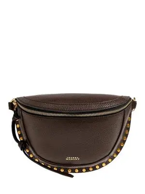 Isabel Marant Étoile Skano Hammered Leather Belt Bag With Studs - Brown