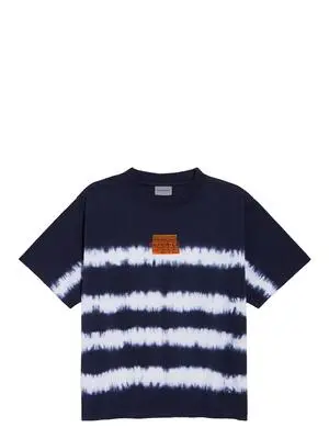 Balenciaga Taped And Dyed Medium Fit T-shirt In Dry Jersey - Blue