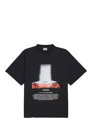 Balenciaga The Door Oversized T-shirt In Dry Jersey - Black